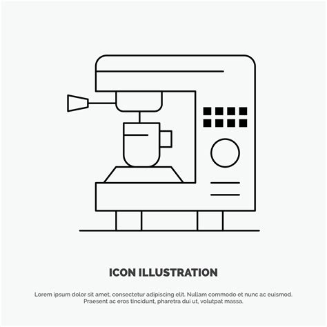 Coffee Electric Home Machine Vector Line Icon 17981766 Vector Art At Vecteezy