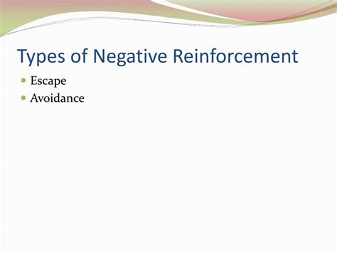 Ppt Negative Reinforcement Definitions And Applications Powerpoint Presentation Id 9381581