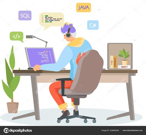 Programador De Ingeniería Y Codificación Programador Trabajando En El