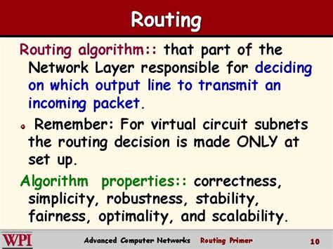 Routing Primer CS Advanced Computer Networks Routing