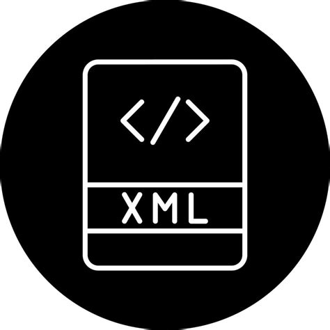 Xml File Vector Icon Vector Art At Vecteezy
