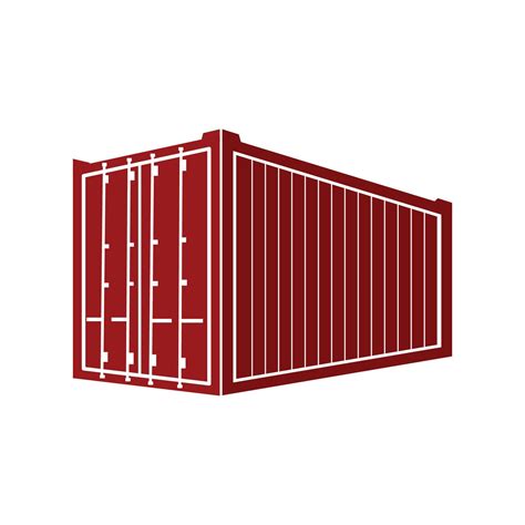 Red Shipping Container Box Vector Design On White Background 17048542