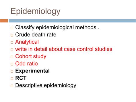 Epidemiology Ppt