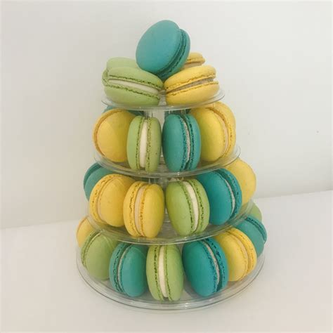 4 Tier Macaron Tower Sugar Glaze Bakery