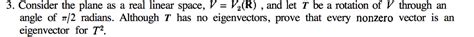 Solved 3 Consider The Plane As A Real Linear Space V