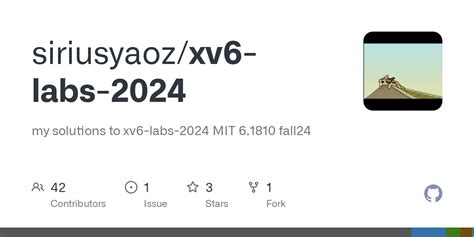 GitHub Siriusyaoz Xv6 Labs 2024 My Solutions To Xv6 Labs 2024 MIT 6 1810 Fall24