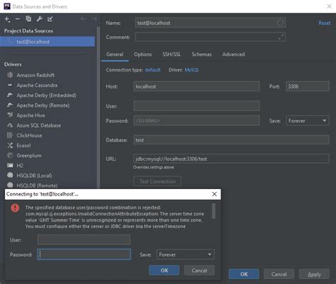 Mysql Adding Xampp Sql Database To Phpstorm Gives Rejected Details Error Stack Overflow