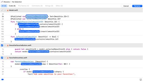 Finding And Refactoring Code Apple Developer Documentation