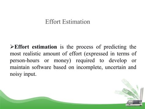effort estimation software engineering pptx computer software and applications computing