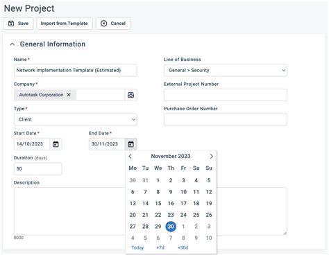 how to create projects in autotask proxuma