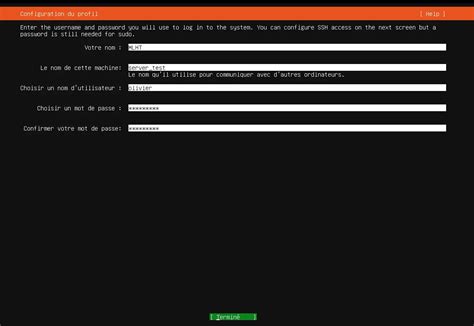 1° Installer Ubuntu Server