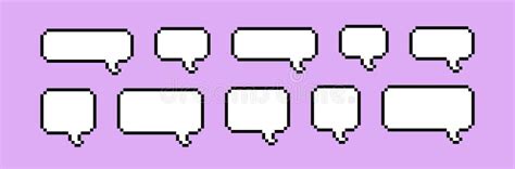 Pixel Speech Bubbles Text Boxes Stock Vector Illustration Of Digital Chat 301403205