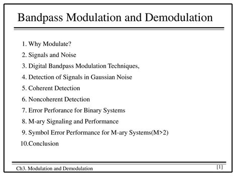 Bandpass Modulation And Demodulation Ppt Download