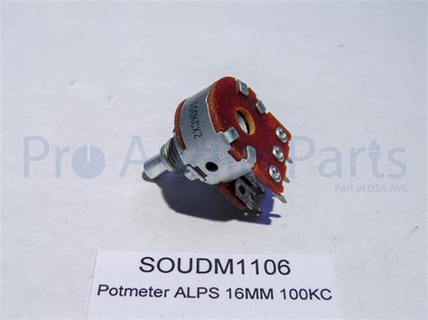 Dm1106 Potentiometer 100kcx2 16mm D Shaft S Pro Audio Parts Dm1106 Potentiometer 100kcx2 16mm D Shaft S Pro Audio Parts