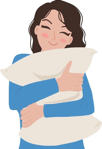 Premium Vector Illustration Of Cute Young Girl Woman Long Hair Hug