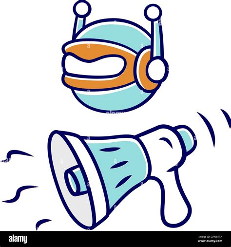 propaganda bot color icon spam attack marketing campaign robot