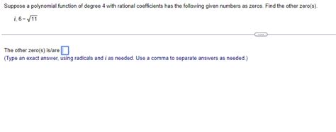 Solved Suppose A Polynomial Function Of Degree With Chegg Com