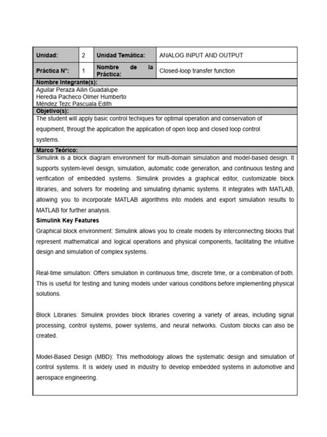 Closed Loop Transfer Function Pdf Matlab System