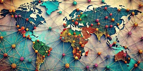 Unveiling Global Interconnections An Abstract Map Network Pattern For Data Visualization And