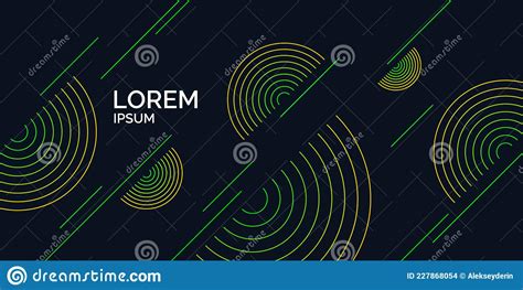 Abstract Background In A Modern Trendy Style Poster With Simple Flat Different Geometric Shapes