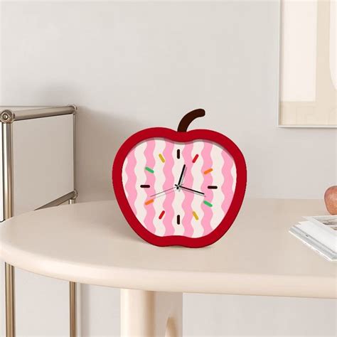 감성을더하다 인테리어 수전 장식품 홈웨어 생활용품 On Instagram 레드 애플 사과 핑크 스프링클 벽걸이 시계 책상 테이블 스탠드 탁상시계 인테리어 소품 탁상
