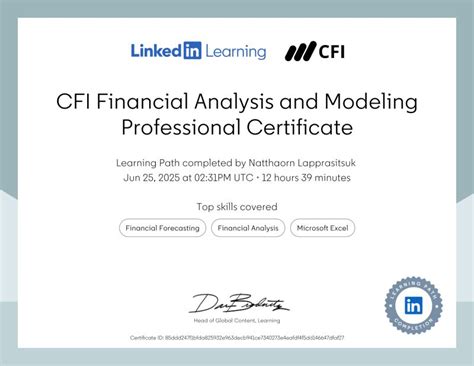 Quick Review For Cfis Financial Analysis And Modeling Professional Certificate Natthaorn