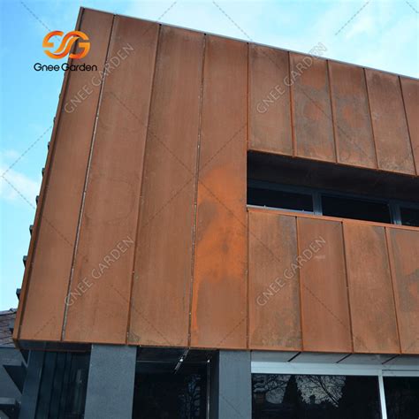 Corten Steel Facade Curtain Wall Shopping Mall Building Decorative