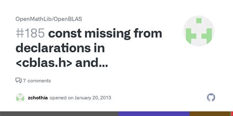 const missing from declarations in and · issue 185 · openmathlib