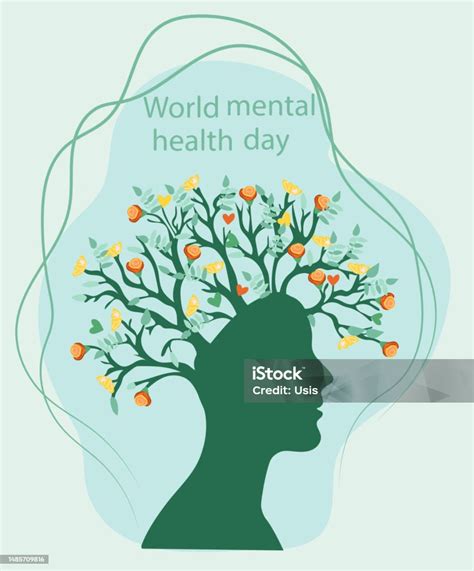 세계 정신 건강의 날은 정신 건강 문제에 대한 인식을 높이는 날입니다 정신 질환은 사람의 감정 생각 행동 및 사회적 상호 작용에 영향을 미칠 수 있습니다 벡터 10월에 대한
