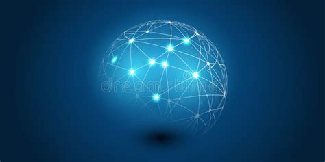 Abstract Blue Minimal Style Cloud Computing Networks Structure