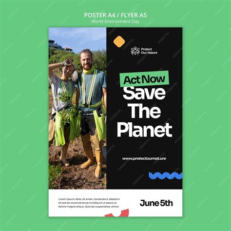 세계 환경의 날 포스터 템플릿 무료 Psd 파일