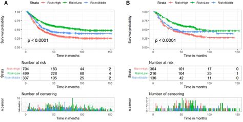 Risk Stratification Based On Nomogram Score And Kaplan Meier Curves For Download Scientific