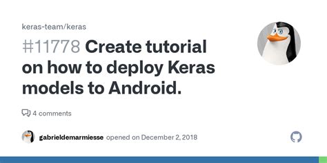 Create Tutorial On How To Deploy Keras Models To Android Issue Keras Team Keras GitHub