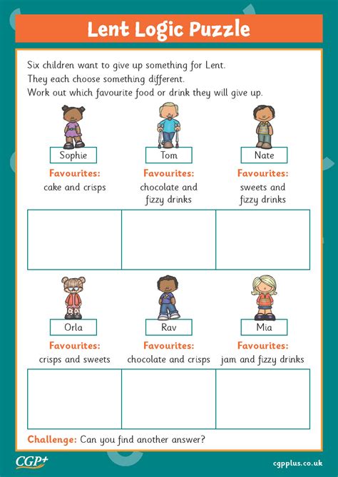 Lent Logic Puzzle Year 2 Cgp Plus