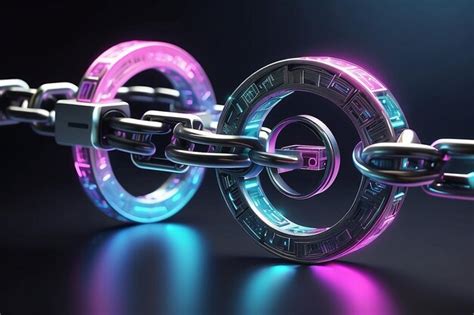 Premium Photo Digital Chain Blockchain Technology Concept 3d Illustration