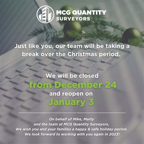 Mcg Quantity Surveyors On Linkedin Mcgqs Mcgquantitysurveyors Mcgqsholidayschedule Mcgholiday