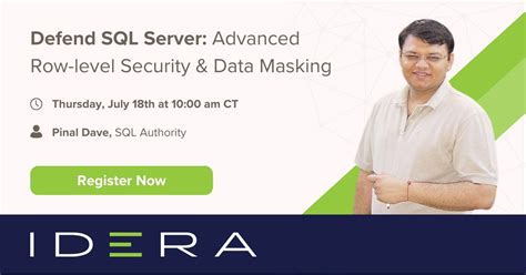 idera software on linkedin sqlserver datasecurity webinar