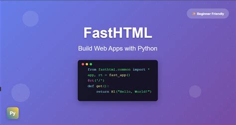 Fasthtml Tutorial For Beginners Learn Web Development With Python By