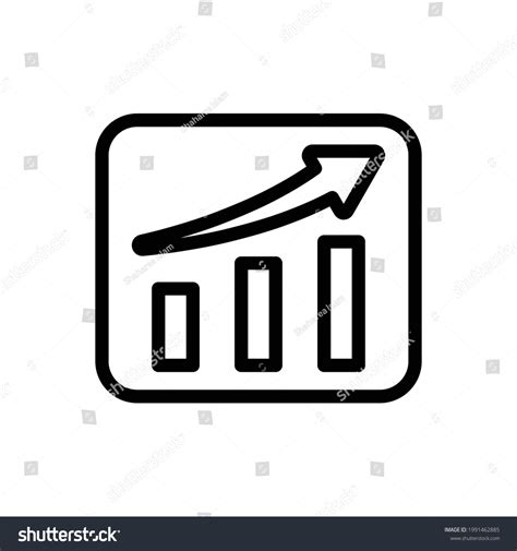 Growth Report Icon Line Vector Graphics Stock Vector Royalty Free 1991462885 Shutterstock