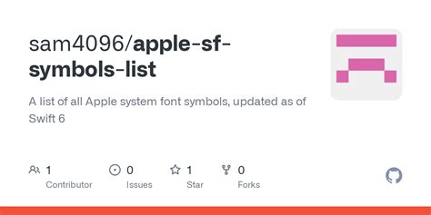 Github Sam4096apple Sf Symbols List A List Of All Apple System Font