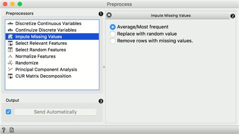 orange data mining preprocess