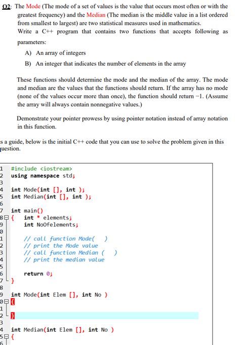 Solved 02 The Mode The Mode Of A Set Of Values Is The Chegg Com