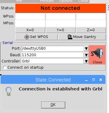 BCNC Not Connected To CNC But Connection Is Establish With Grbl Issue Vlachoudis BCNC