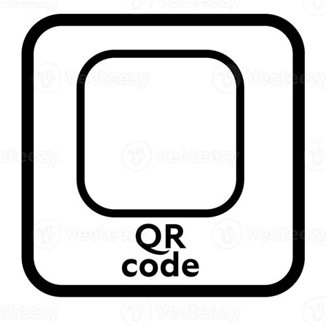 Empty Frame Sign For QR Code On A Blank Background Ideal For Advertising Promotions Or