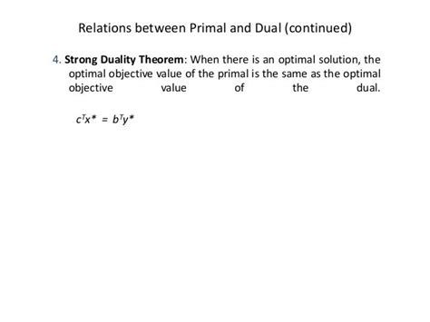 Primal And Dual Problem