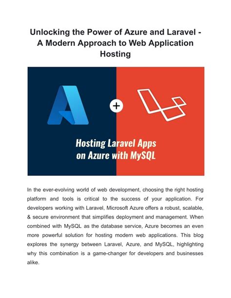 Ppt Unlocking The Power Of Azure And Laravel A Modern Approach To