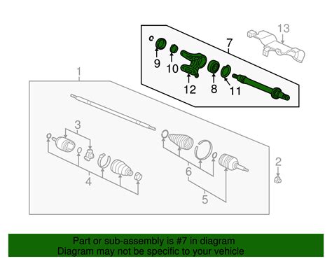 44500 Scv A10 2002 2011 Honda Shaft Assembly Half At Honda