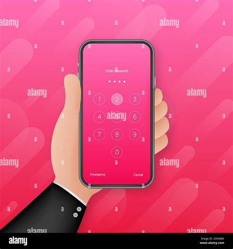 Screen Lock Authentication Password Smartphone Background Template