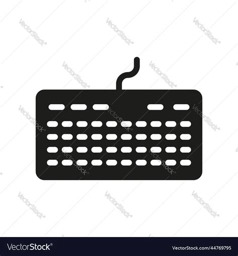 Desktop Keypad Typing Text Input Device Tool Vector Image