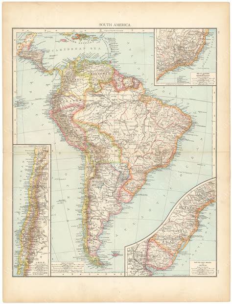 South America 1895 Wardmaps Llc